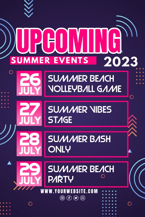 Plantilla de Upcoming Events | PosterMyWall
