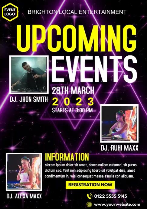 upcoming events Template | PosterMyWall