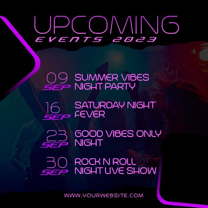 Upcoming Events Template | PosterMyWall
