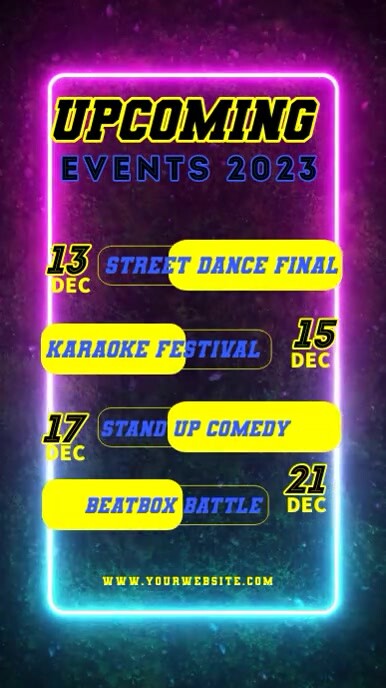 Upcoming Events Template | PosterMyWall