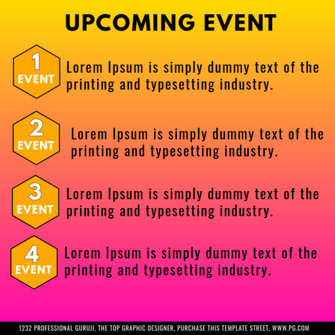 Upcoming Events Template | PosterMyWall