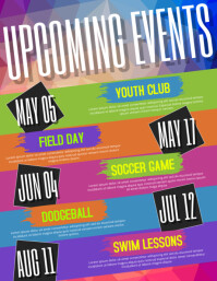 Upcoming Events Announcement Flyer Poster Template | PosterMyWall