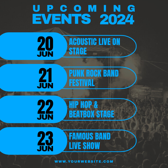 Upcoming Events Template | PosterMyWall