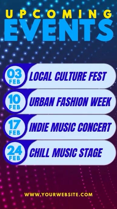 Upcoming Events Template | PosterMyWall