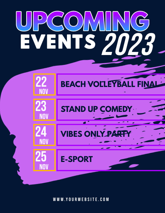 Upcoming Events Template | PosterMyWall