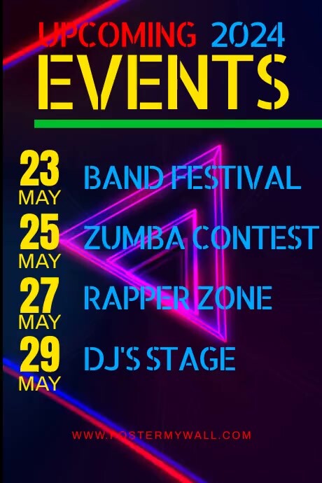Upcoming Events Template | PosterMyWall