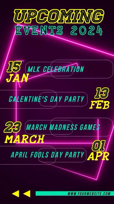 Upcoming Events Template | PosterMyWall