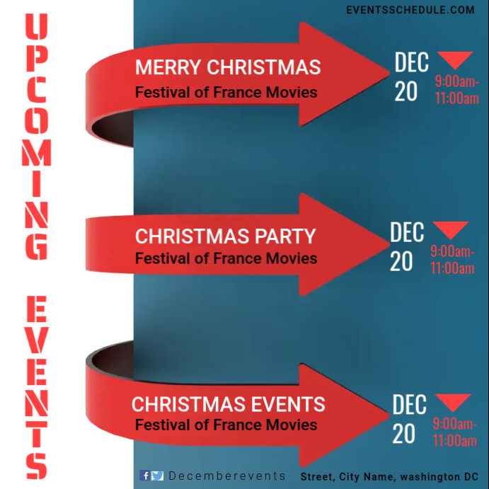 Upcoming Events Template | PosterMyWall