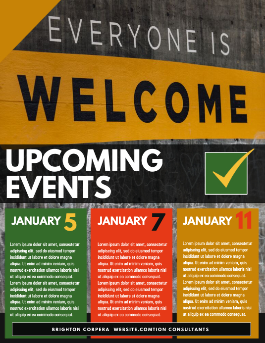 upcoming events Template | PosterMyWall