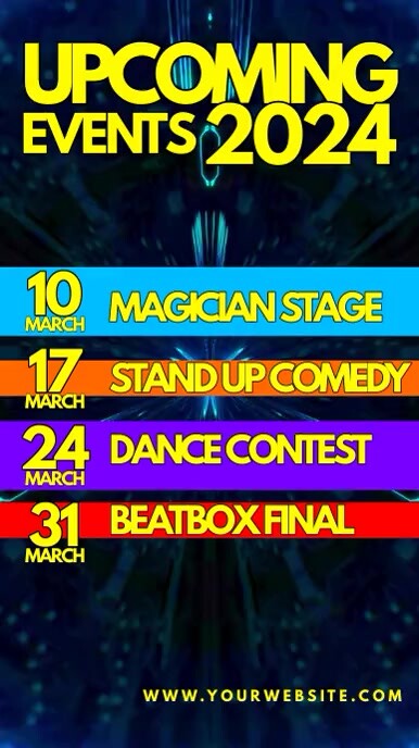 Upcoming Events Template | PosterMyWall