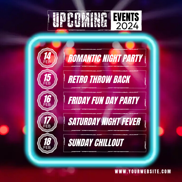 Upcoming Events Template | PosterMyWall