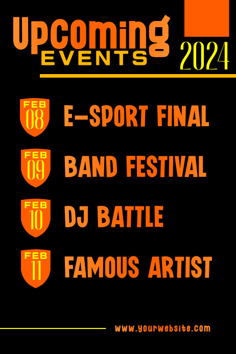 upcoming events Template | PosterMyWall
