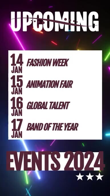 Upcoming Events Template | PosterMyWall