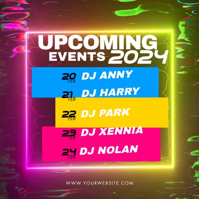 Upcoming Events Template | PosterMyWall