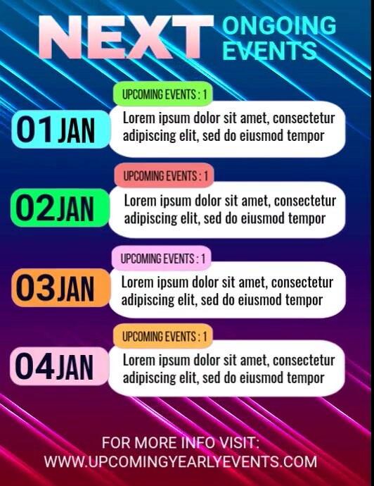 Upcoming Events Template | PosterMyWall