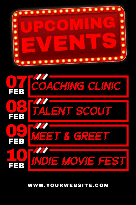 Plantilla de Upcoming Events | PosterMyWall