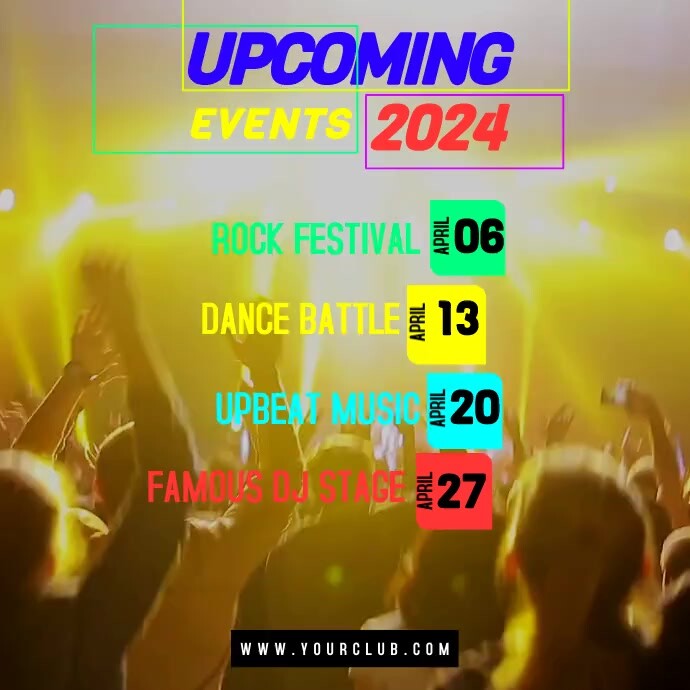 Upcoming Events Template | PosterMyWall