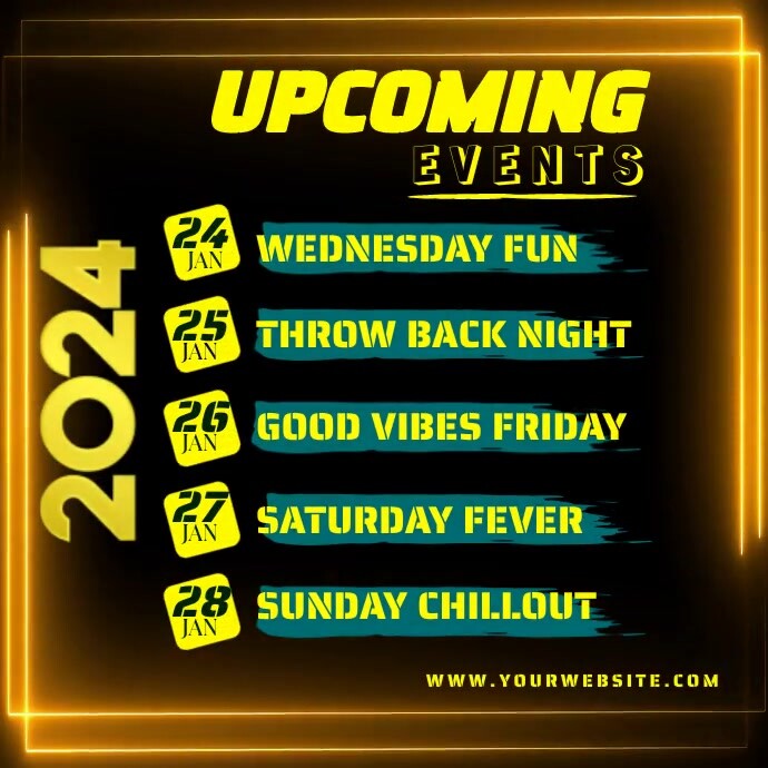Upcoming Events Template | PosterMyWall