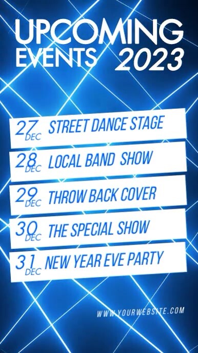 Upcoming Events Template | PosterMyWall