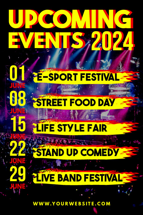 Plantilla de Upcoming Events | PosterMyWall