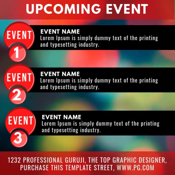 Upcoming Events Template | PosterMyWall