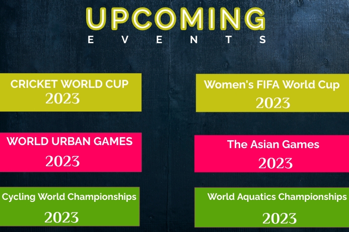 UPCOMING EVENTS Template | PosterMyWall