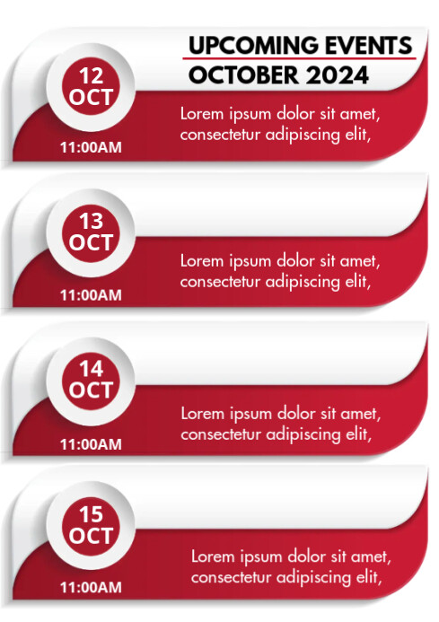 Copy of Upcoming Events | PosterMyWall