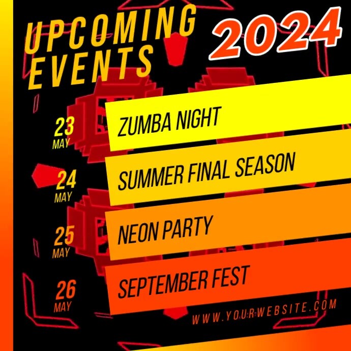 Copy of Upcoming Events | PosterMyWall