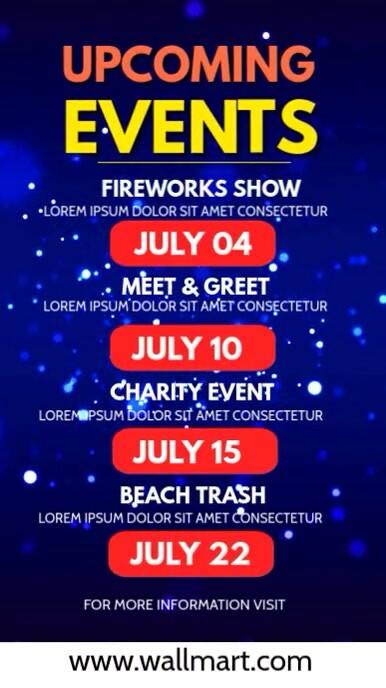 Upcoming Events Template | PosterMyWall