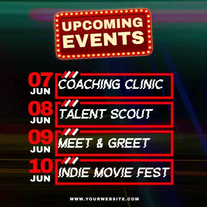 upcoming events Template | PosterMyWall