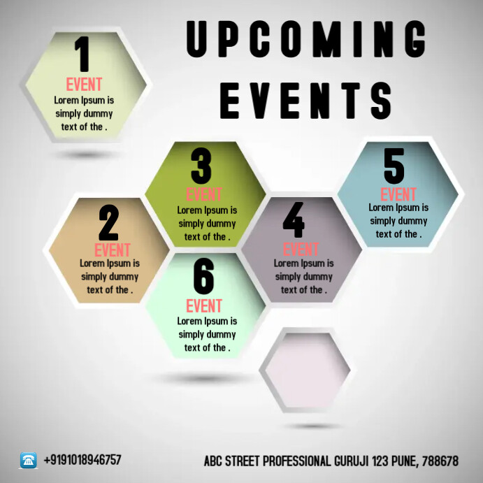 Upcoming Events Template | PosterMyWall