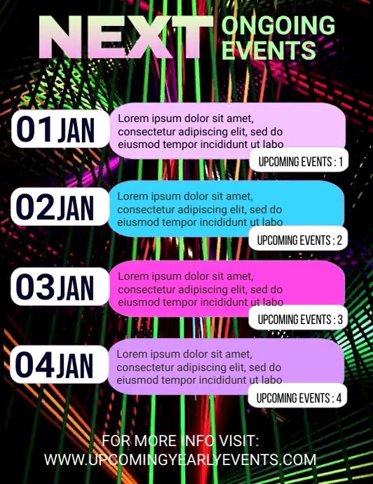 Upcoming Events Template | PosterMyWall