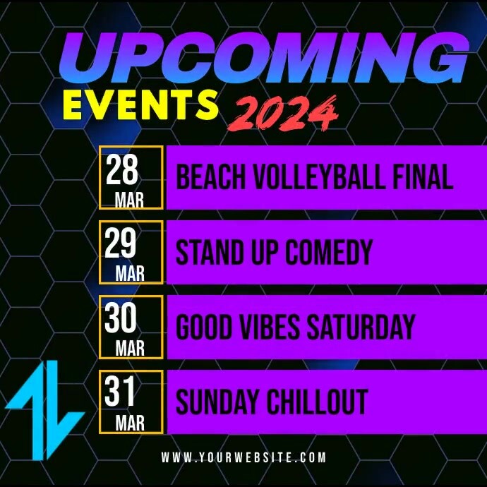 Upcoming Events Template | PosterMyWall