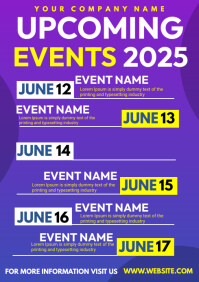 Upcoming Events Flyer Template | PosterMyWall