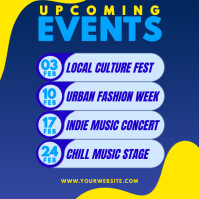 Upcoming Music Events Instagram Template | PosterMyWall