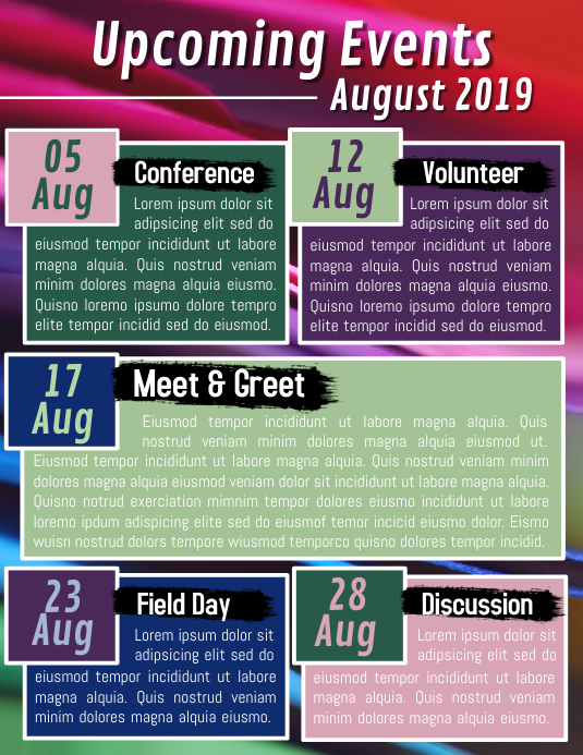 upcoming events Template | PosterMyWall