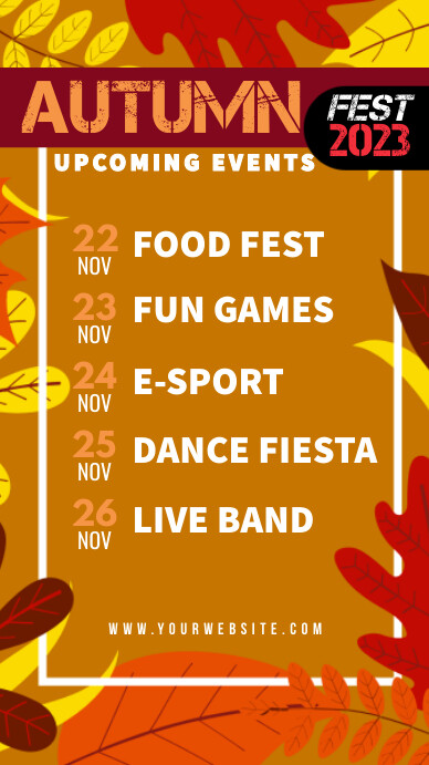 Upcoming Events Template | PosterMyWall