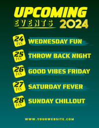 Upcoming Events 2024 Template | PosterMyWall