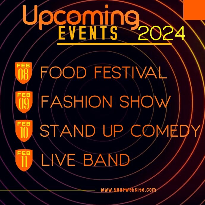Upcoming Events Template | PosterMyWall