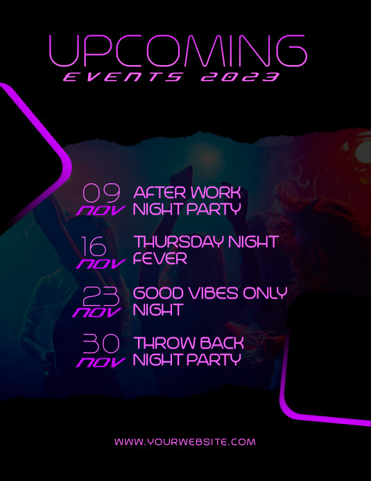 Upcoming Events Template | PosterMyWall