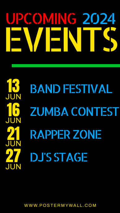 Copy of Upcoming Events | PosterMyWall
