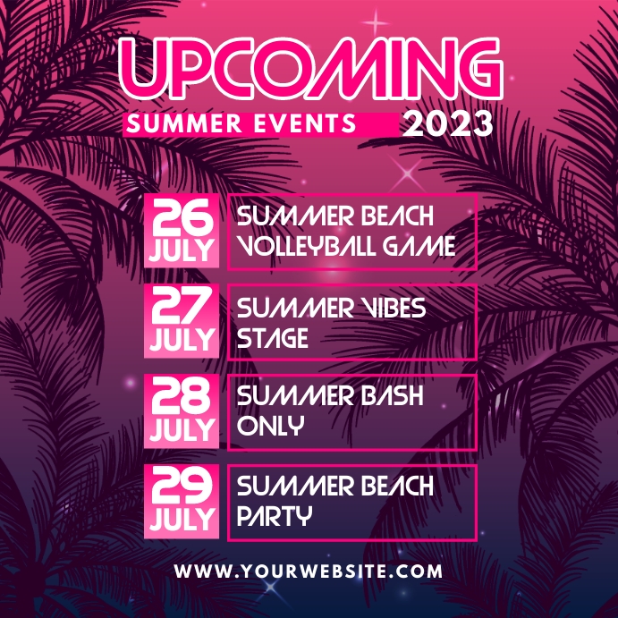 Upcoming Events Template | PosterMyWall