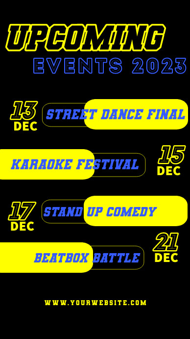 Upcoming Events Template | PosterMyWall
