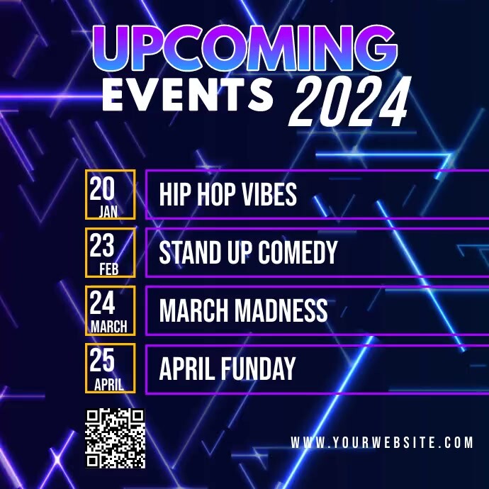 Copy of Upcoming Events | PosterMyWall