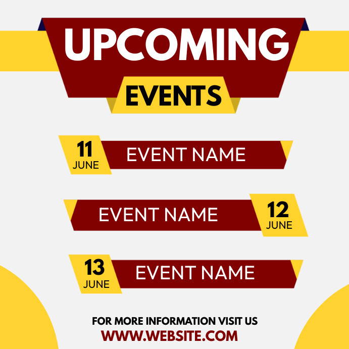 Upcoming Events Template | PosterMyWall
