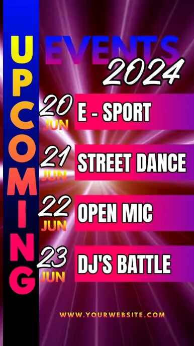 Copy of Upcoming Events | PosterMyWall