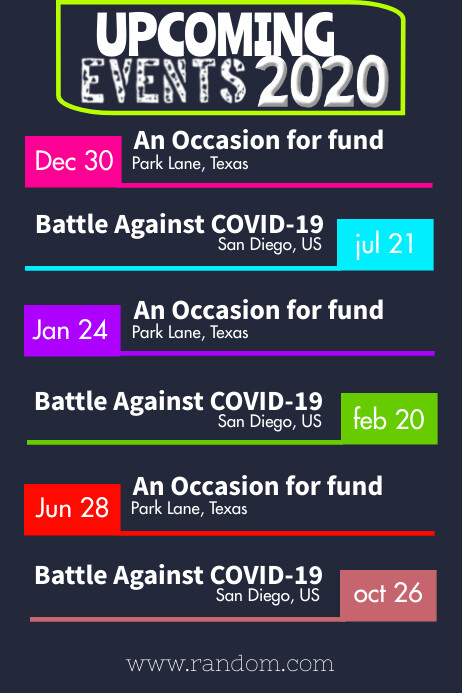 Upcoming Events Template | PosterMyWall