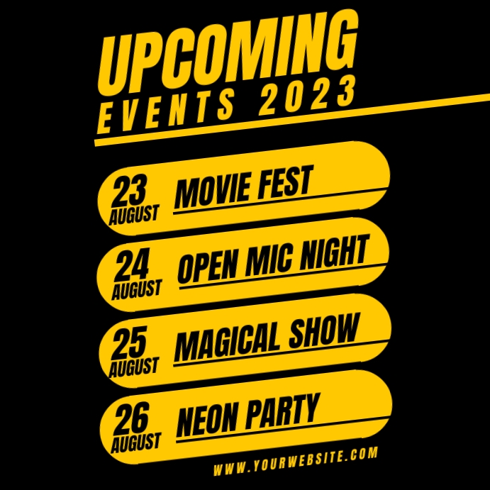 Upcoming Events Template | PosterMyWall