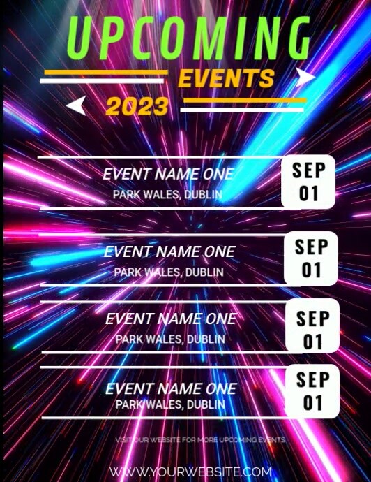Copy of Upcoming Events | PosterMyWall