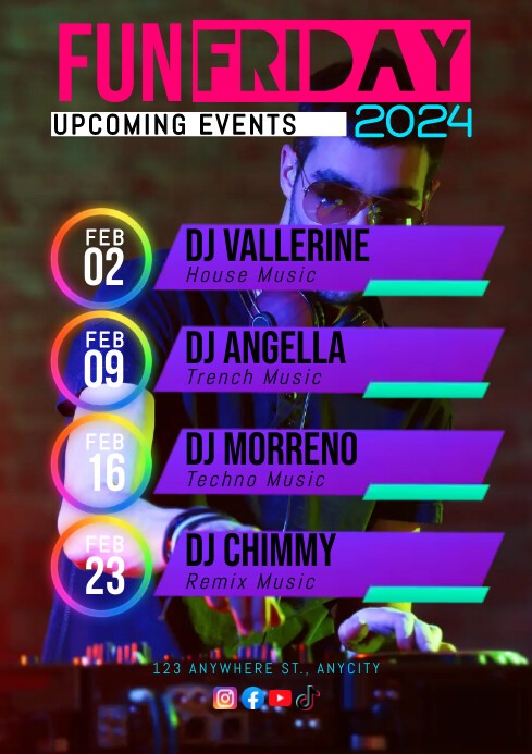 Upcoming Events Template | PosterMyWall